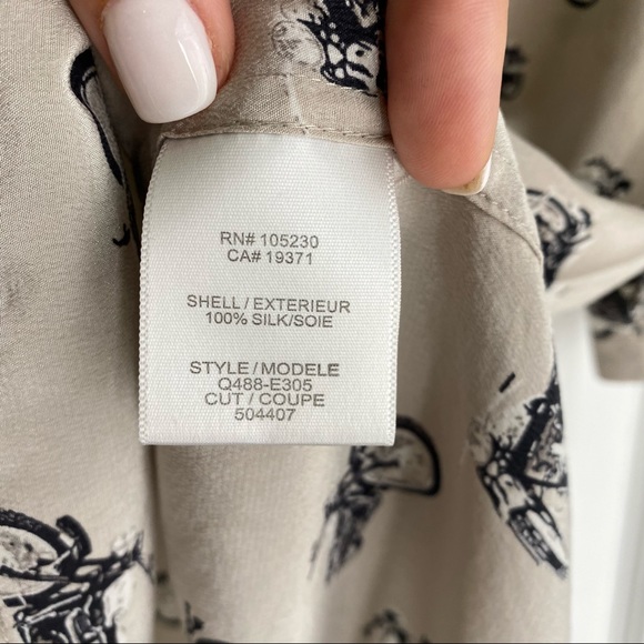 Equipment | Tops | Equipment Riley Ryder Motorcycle Silk Top | Poshmark